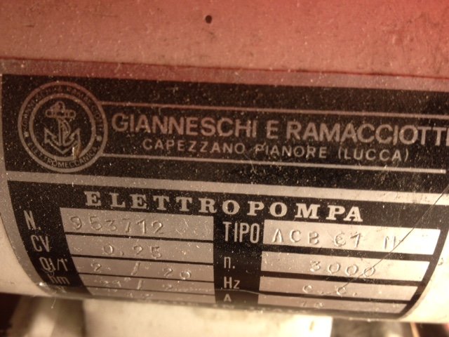 Italian Water Pump - Boat Equipment - Canal World