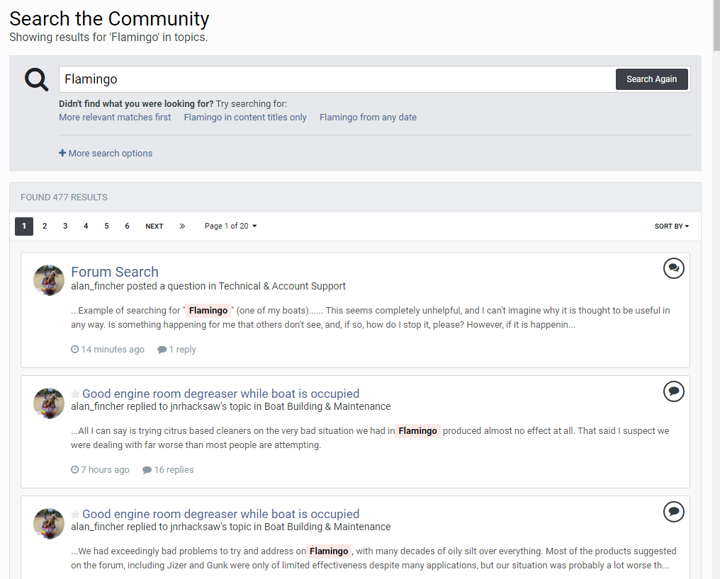 Forum Search - Forum Account Support - Canal World