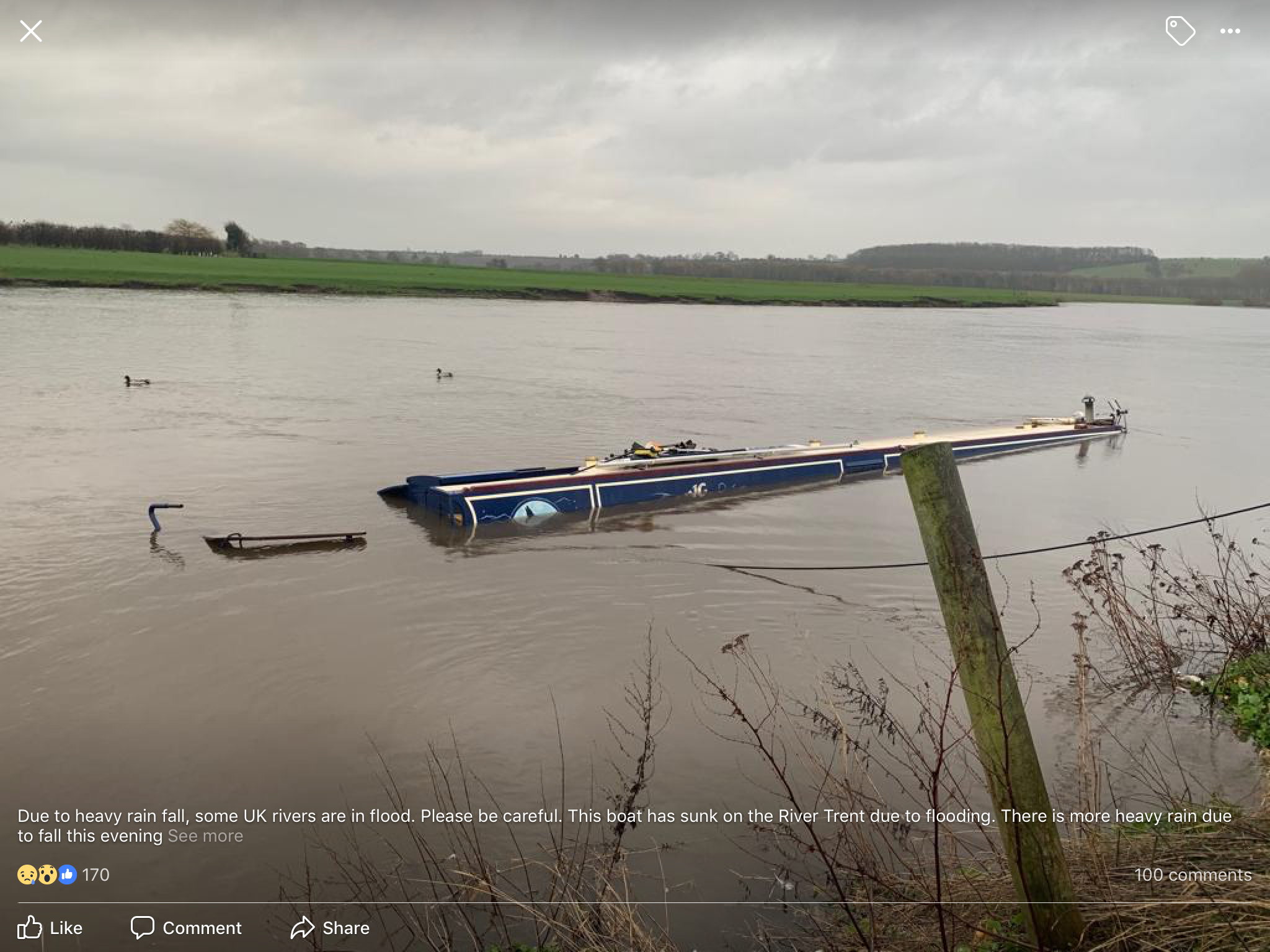 The Trent claims another boat - General Boating - Canal World