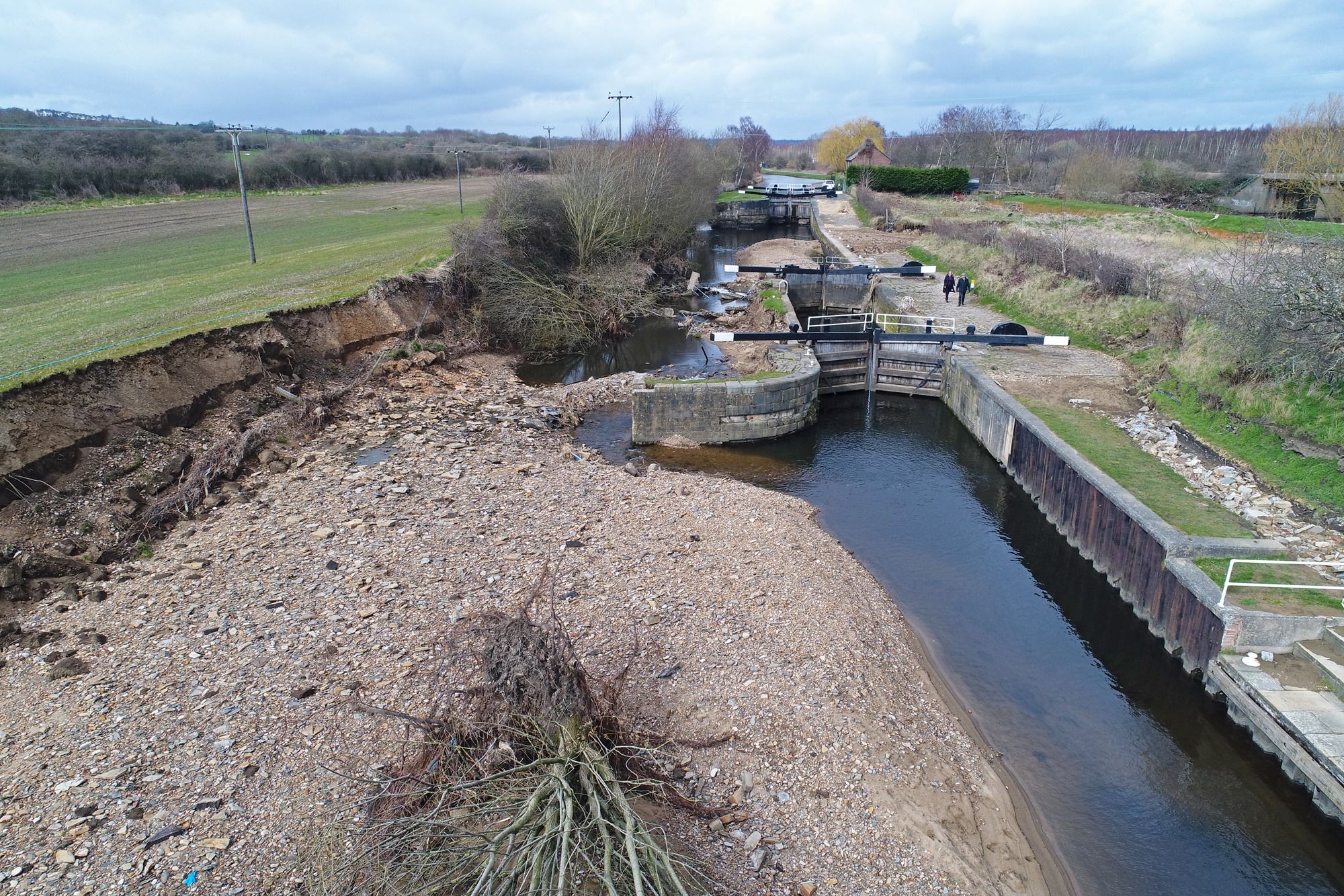 Figure of Three Locks on Calder and Hebble - Stoppages - Canal World