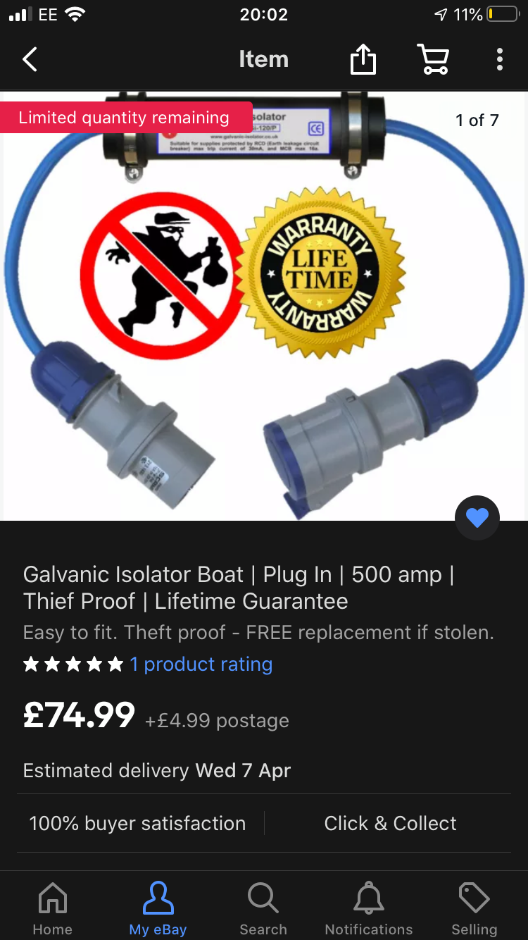 galvanic isolator - Boat Equipment - Canal World