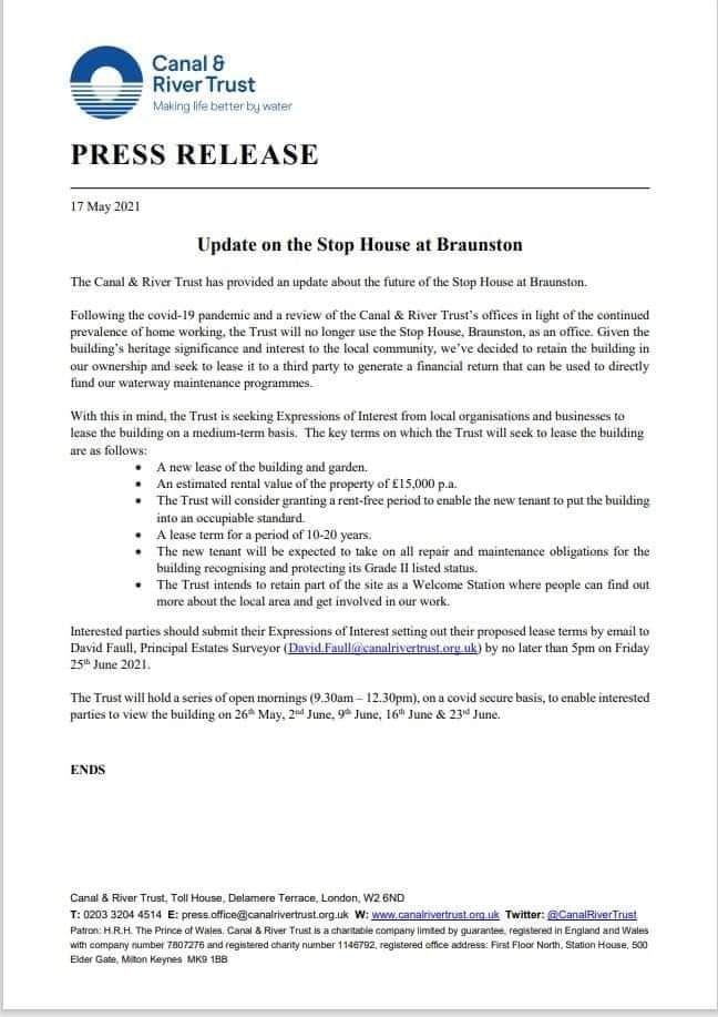 Stop House Braunston - Waterways News & Press - Canal World