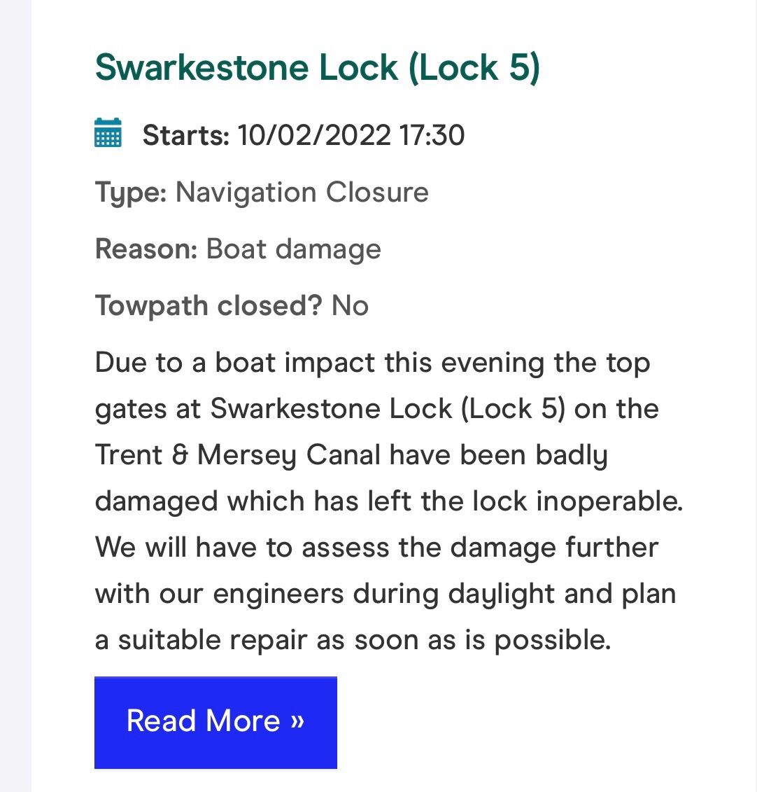 Crash bang wallop, boat damages lock - General Boating - Canal World