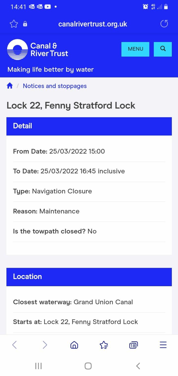 Fenny Stratford lock - Stoppages - Canal World