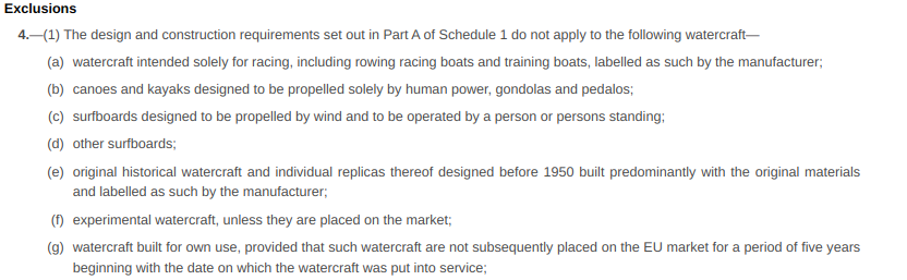 Buying a boat with a partial declaration of conformity to RCD/RCR ...