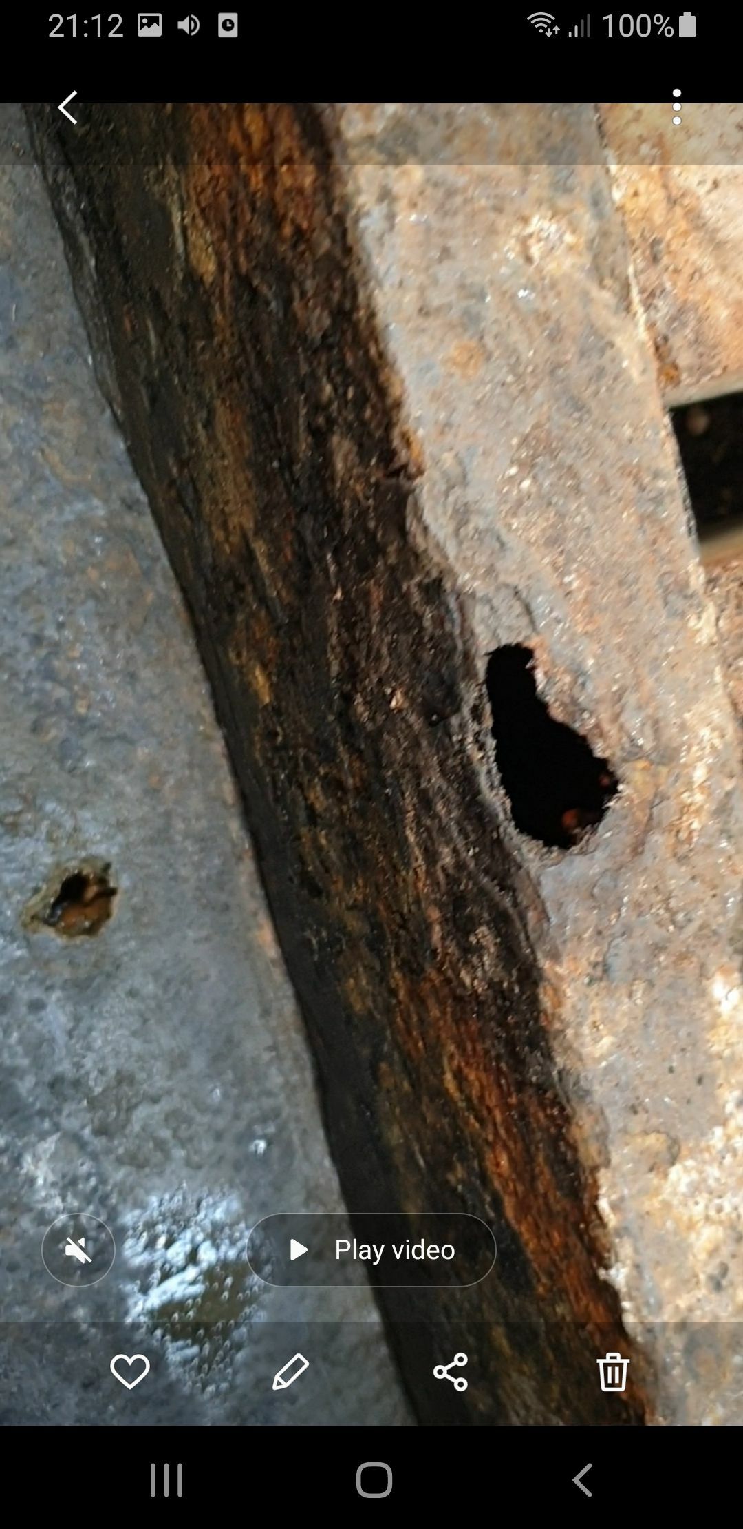 hole in baseplate but rusted from inside the shell - Boat Building ...