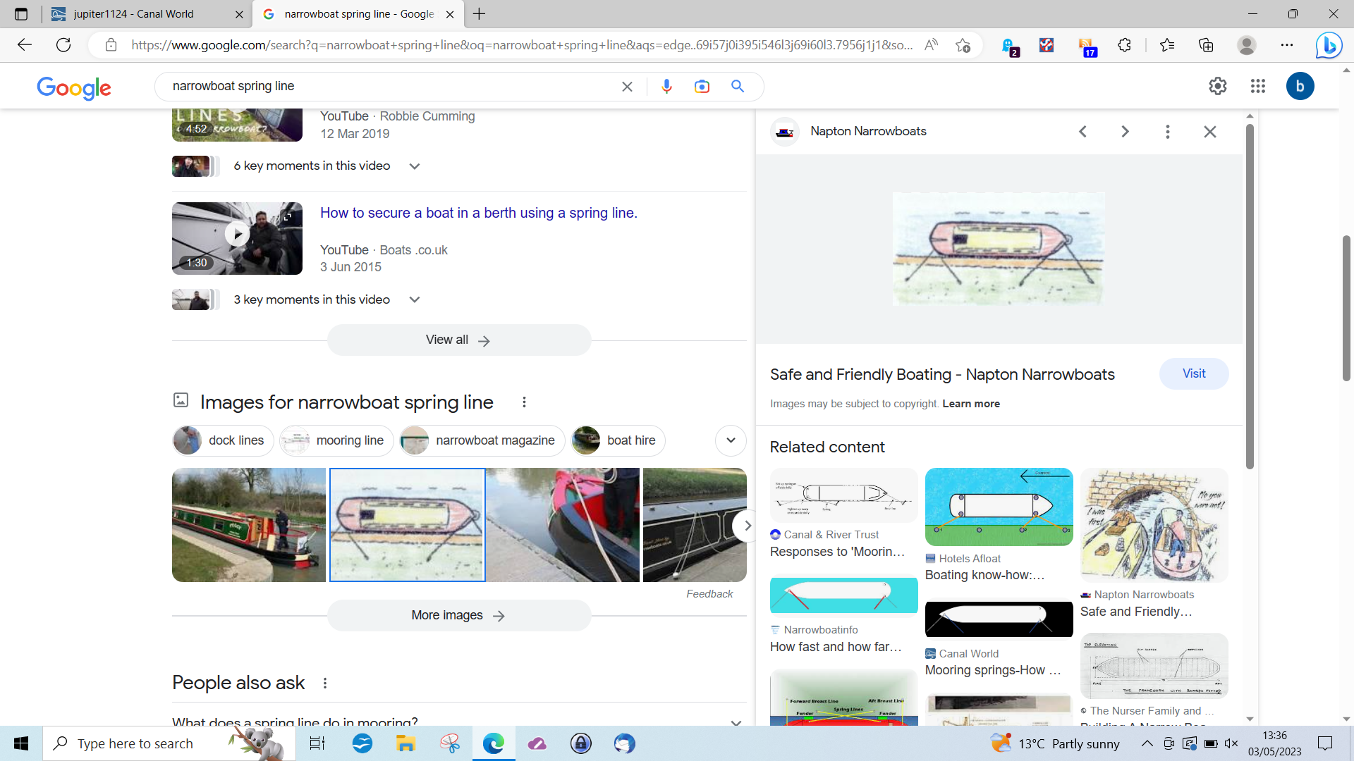 How to tie spring lines to a narrowboat - Boat Handling - Canal World