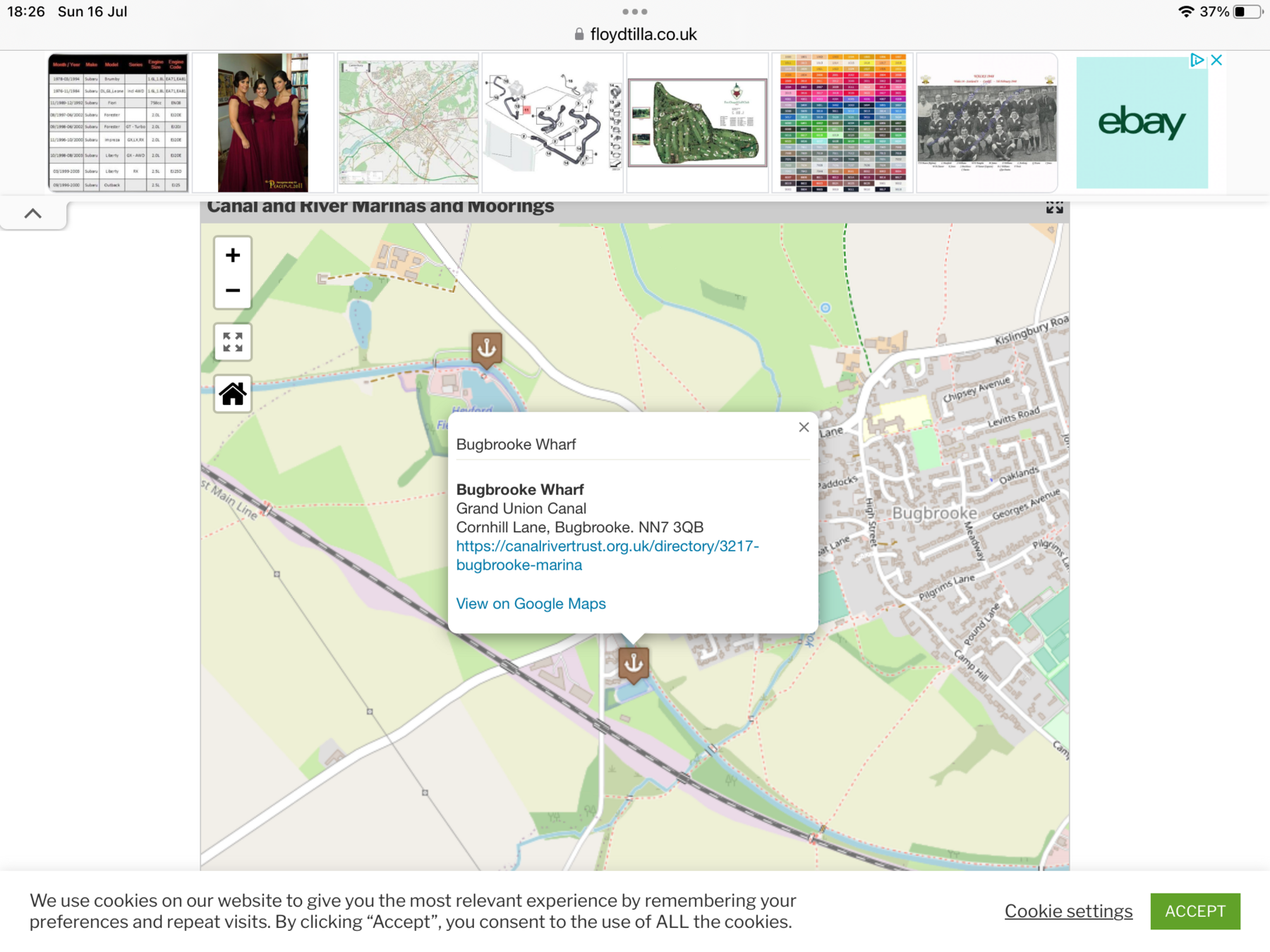 Canal Marina and Mooring map - Stage 1 complete - Moorings & Marinas ...