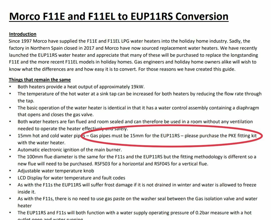 Morco gas pipe size - Boat Building & Maintenance - Canal World