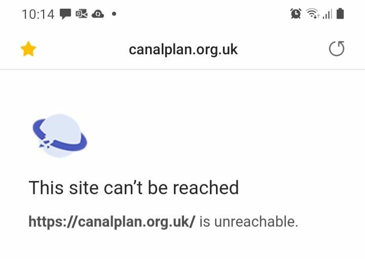 Canalplan down? - General Boating - Canal World