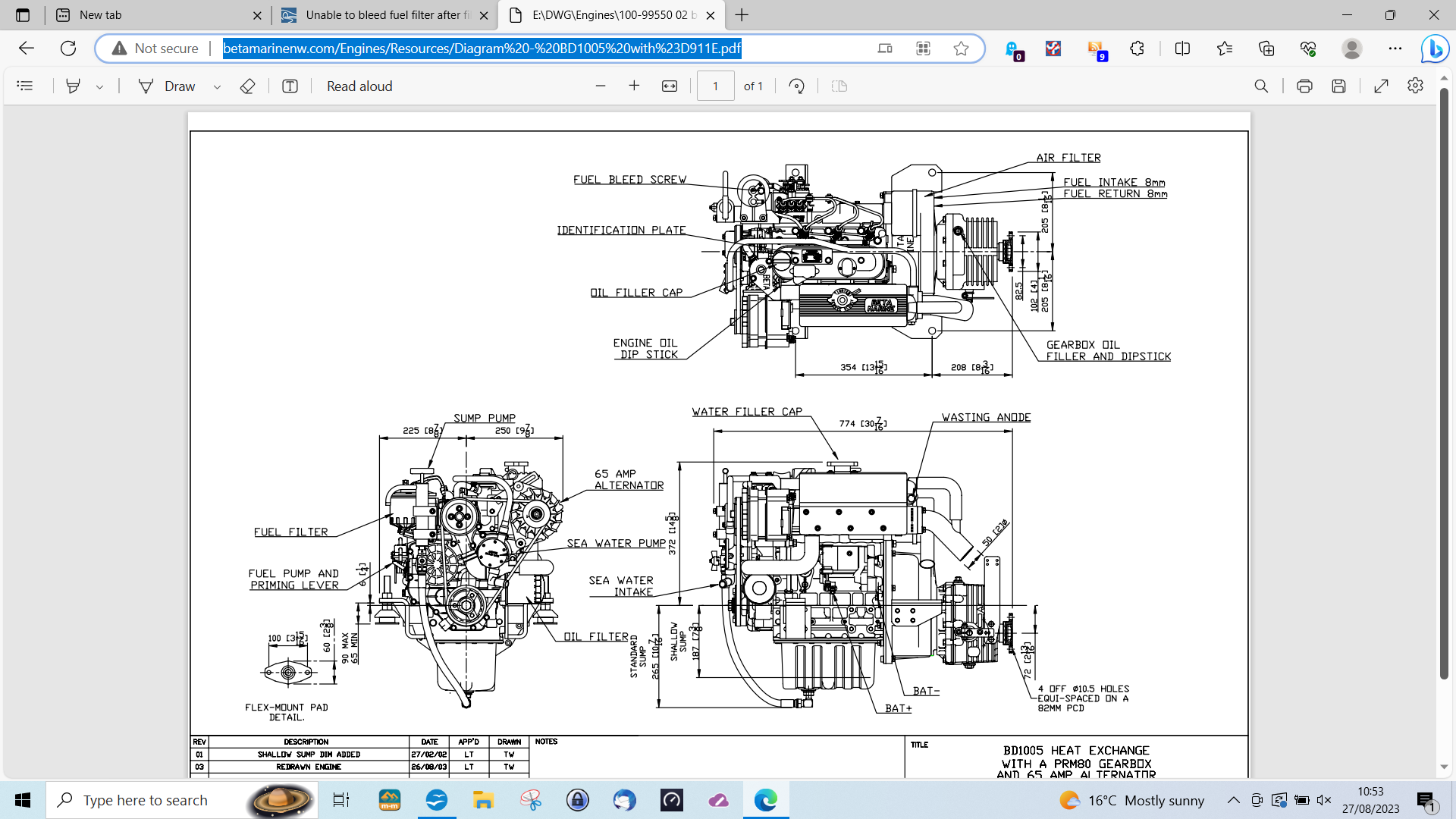 Unable to bleed fuel filter after filter change - Boat Building ...