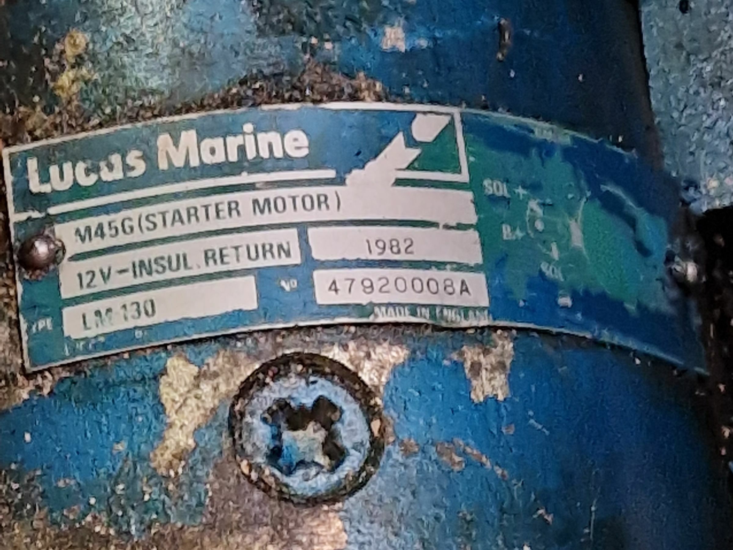 Replace or rebuild Lucas Marine M45G Starter Motor? - BMC - Canal World