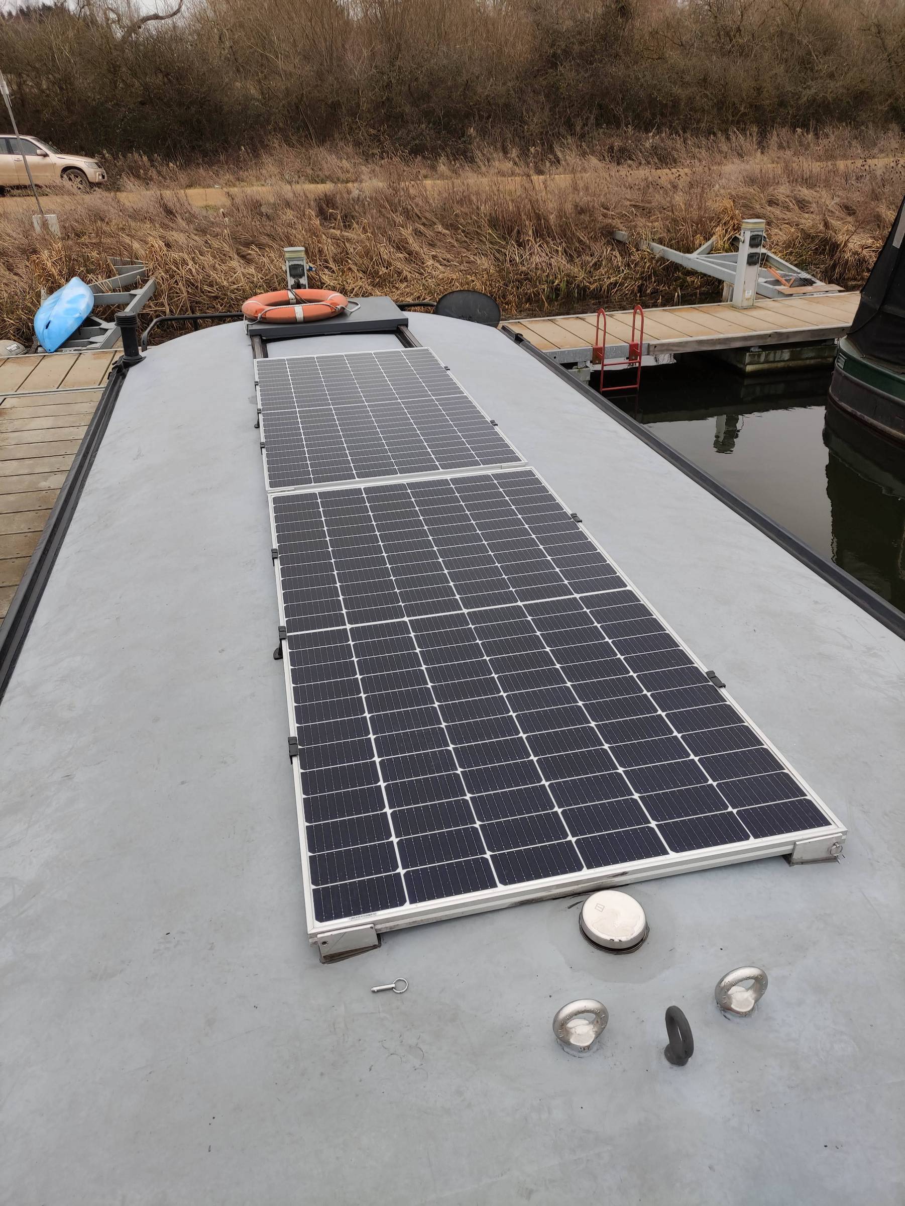 Solar panel fitting - Boat Building & Maintenance - Canal World