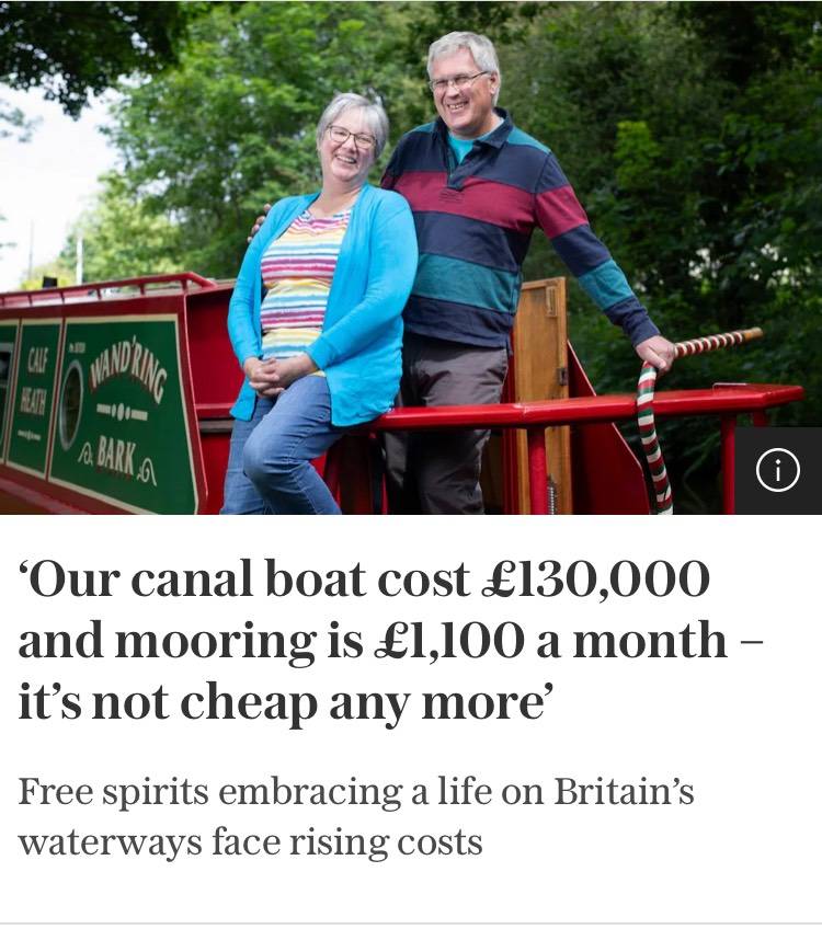 The rising cost of embracing life. - Waterways News & Press - Canal World