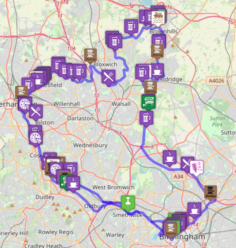 NEW – The Birmingham Ring – Interactive Map - Holidays Afloat - Canal World