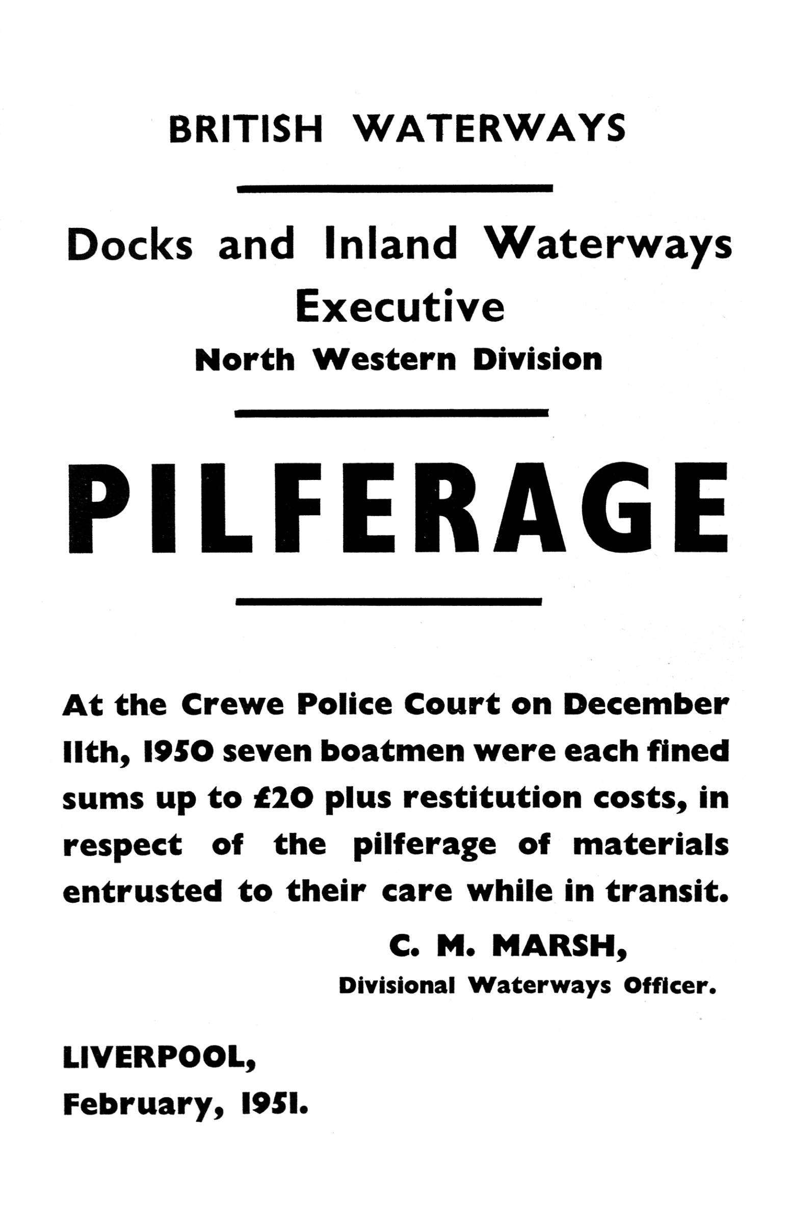 felony on waterways in 1800 - History & Heritage - Canal World