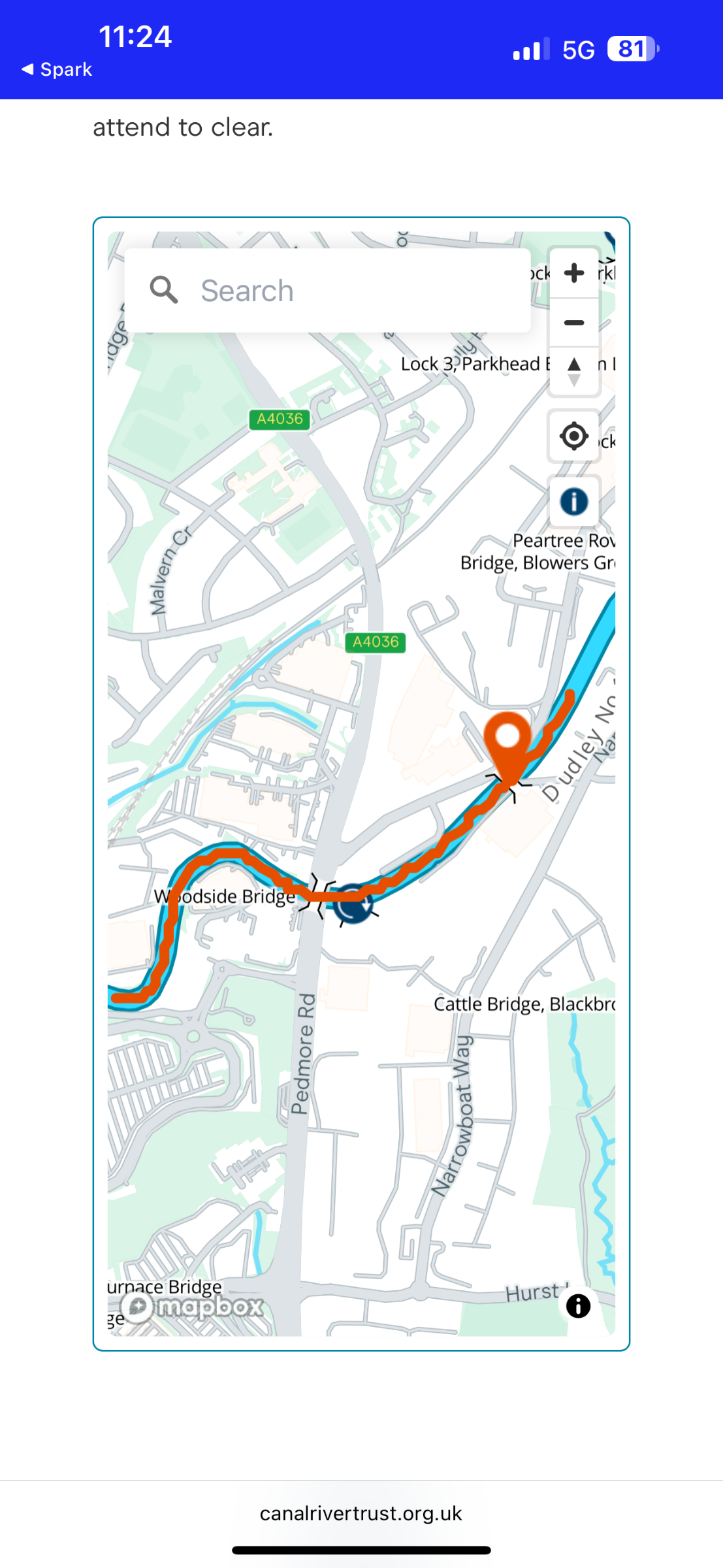 Pipe bridge next to peartree lane bridge closure. - Stoppages - Canal World