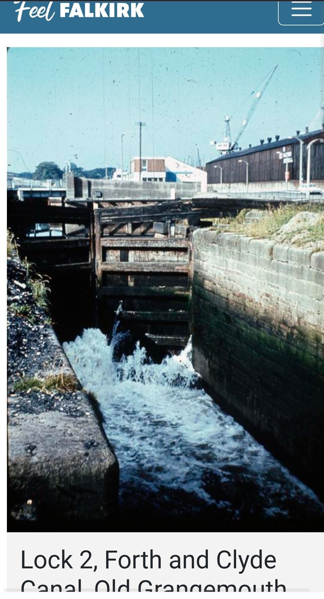Forth & Clyde - original locks in Grangemouth - History & Heritage ...