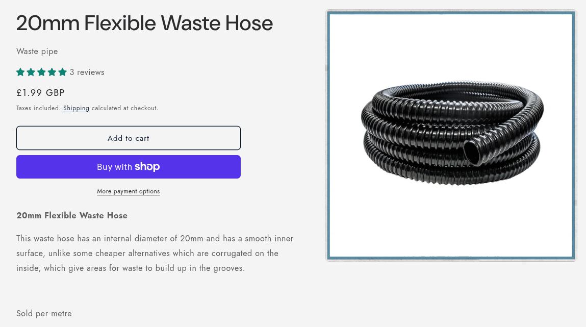 Shower gulper hose - Boat Building & Maintenance - Canal World